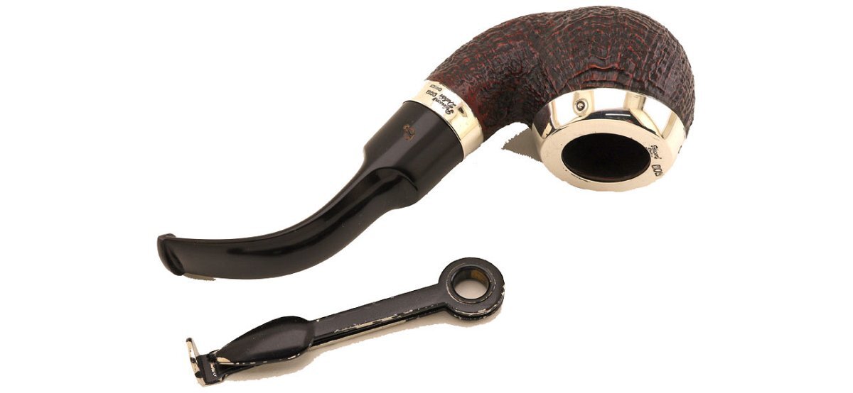 Peterson Sand Silver Cap XL02 Bent Apple Estate Casaro Pipe
