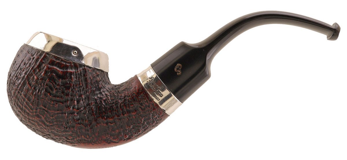 Peterson Sand Silver Cap XL02 Bent Apple Estate Casaro Pipe